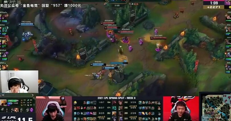 马老师957解说：别搞笑我服了RNG这都能输、JDG也是挺SAO的-直播吧zhibo8.cc