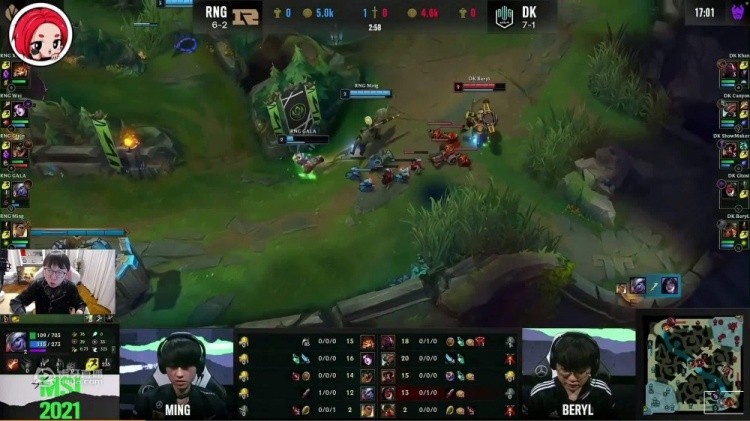 MLXG复盘RNGvsDK：莫甘娜一级被套路了 但是RNG双人组太强了-直播吧zhibo8.cc