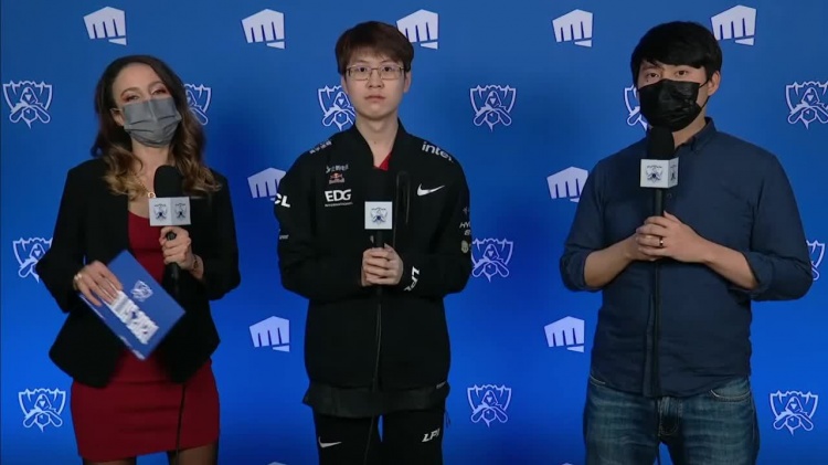 英文流赛后采访EDG.Meiko：明天的下路对决应该会很精彩-直播吧zhibo8.cc