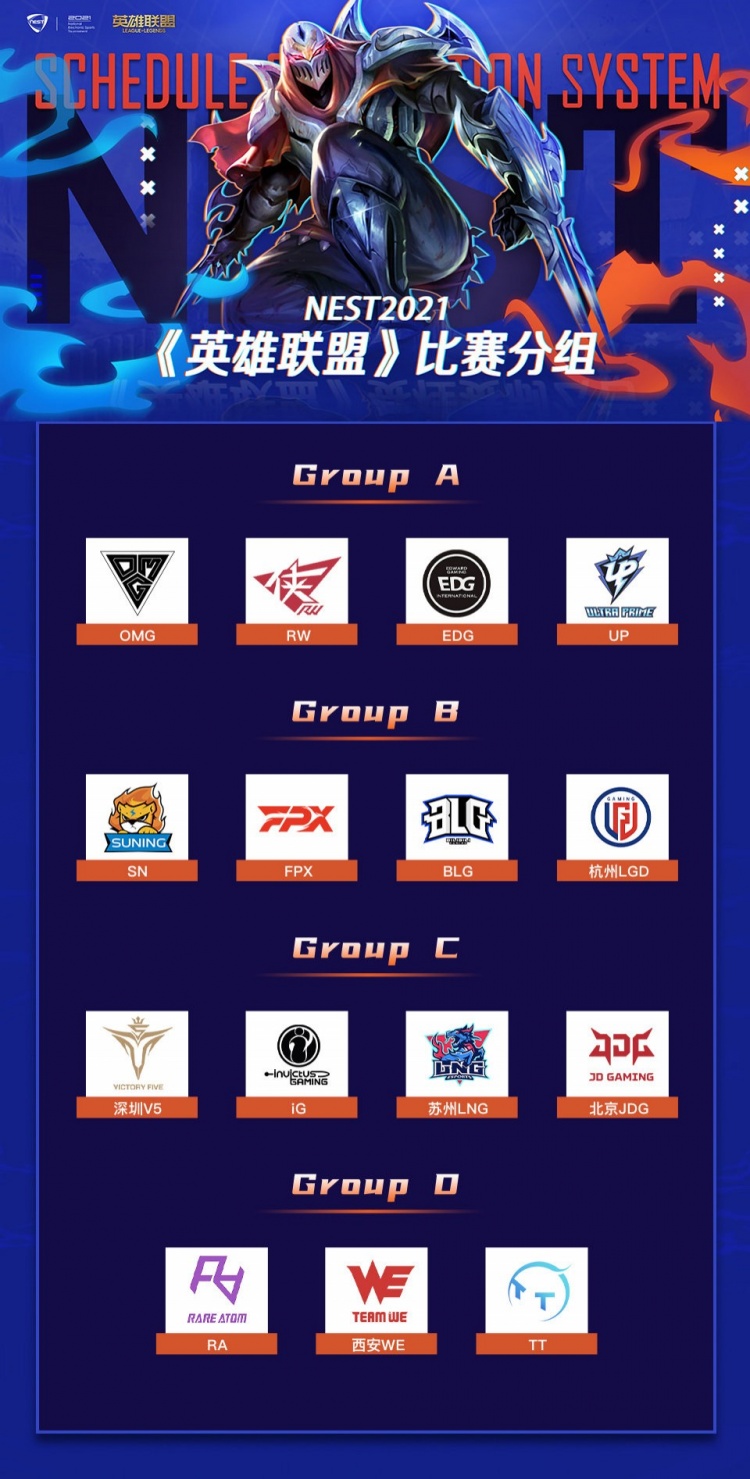 英雄联盟NEST杯赛：双11开战，iG、EDG、FPX等LPL队伍参与-直播吧zhibo8.cc