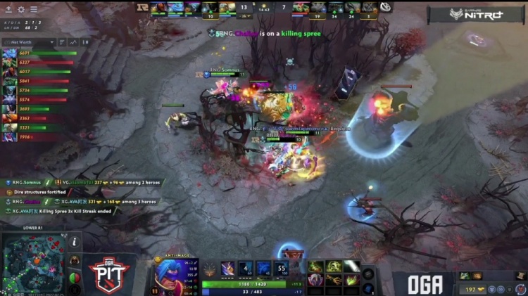 DOTA深渊联赛：圣子华炼散失敌法针对美杜莎 RNG2-0VG-直播吧zhibo8.cc