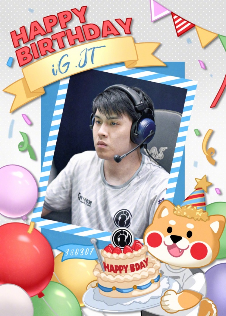 iG官博庆祝JT生日快乐：在更大的舞台上继续书写属于我们的故事-直播吧zhibo8.cc