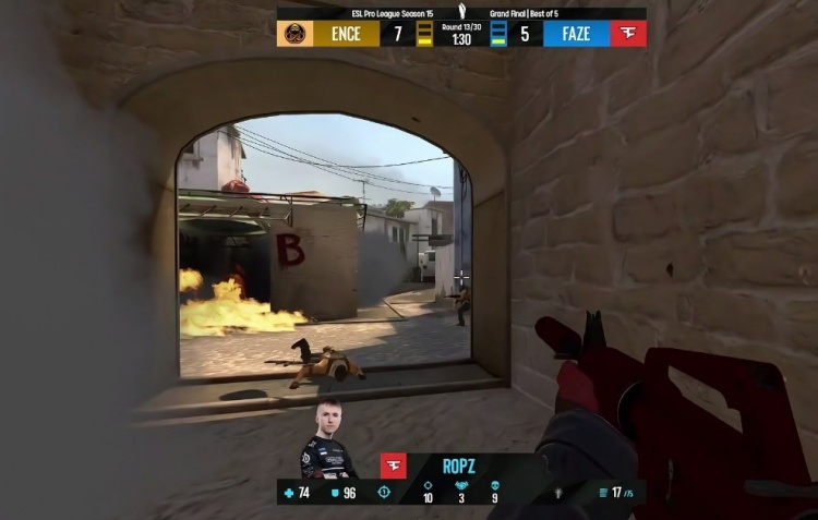 🎮CSGO EPL决赛：大表哥赛点神奇1打3 FAZE16-9ENCE-直播吧zhibo8.cc