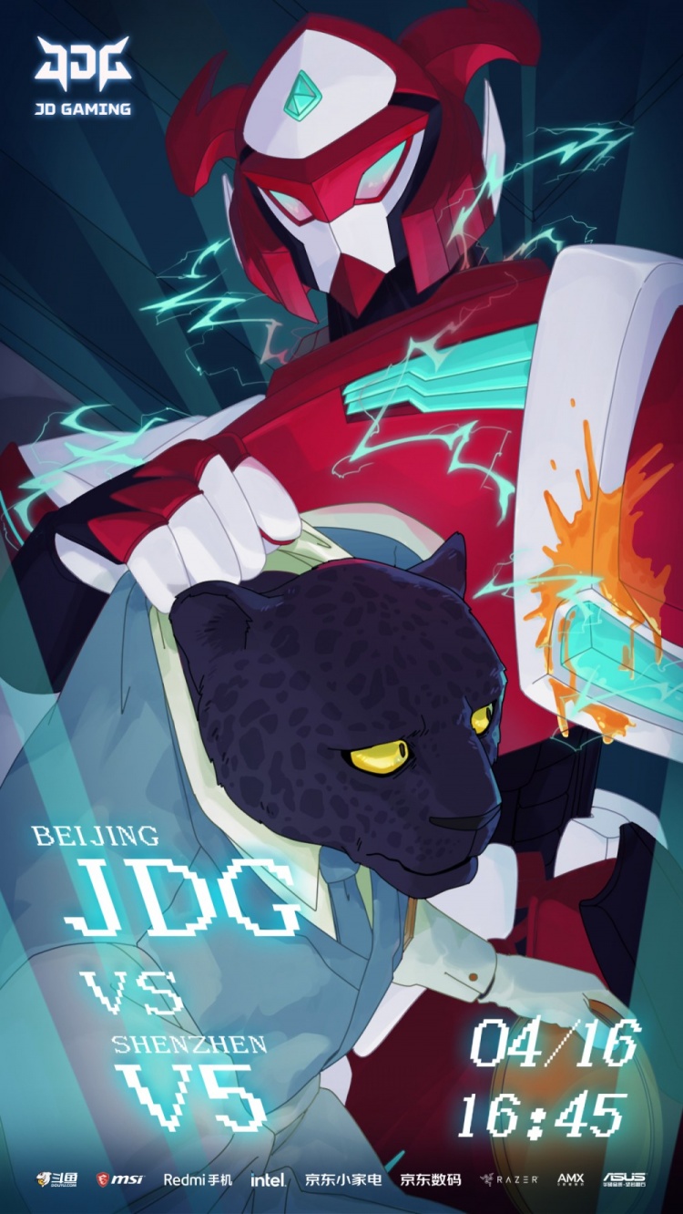 JDG发布对阵V5赛前海报：破局-直播吧zhibo8.cc