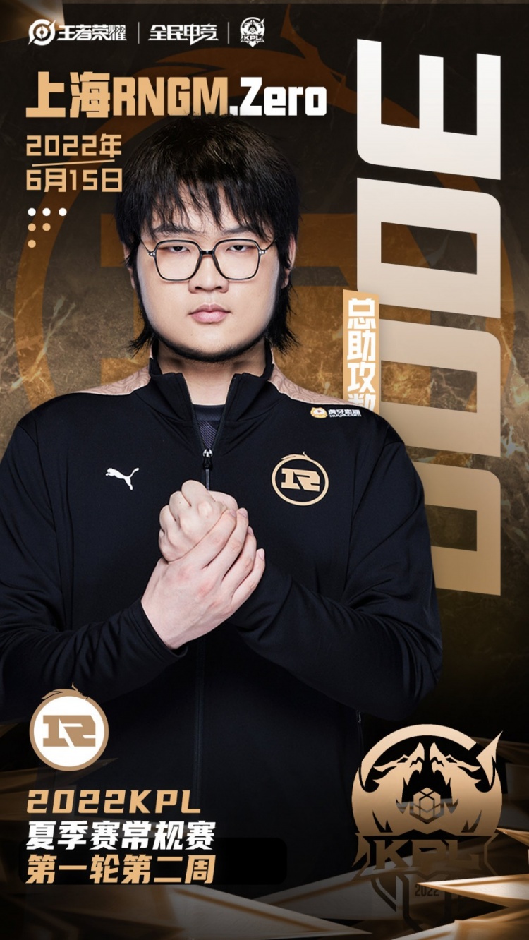 【里程碑】RNGM.Zero达成KPL赛场3000助攻-直播吧zhibo8.cc