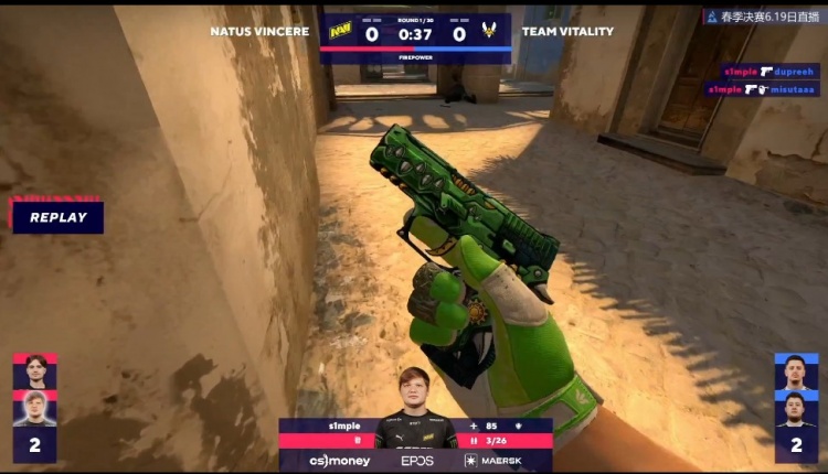 🎮CSGO Blast总决赛：simple超神发挥力压zywoo NAVI 16-8VIT-直播吧zhibo8.cc