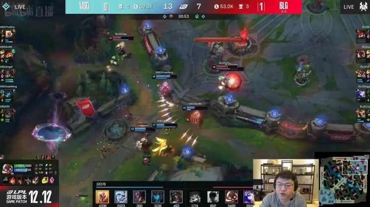 Uzi解说BLG：Theshy天使这个大招一套安吉拉回头就跑啦？-直播吧zhibo8.cc