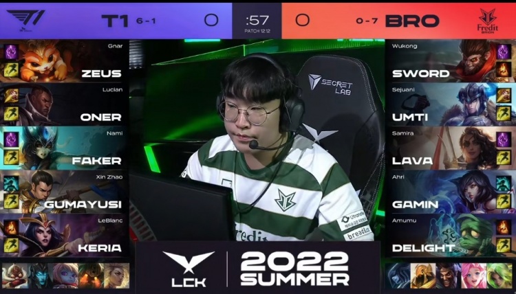 🎮LCK：Faker招牌妖姬魔影迷踪秀晕对手 T1首局力克BRO-直播吧zhibo8.cc