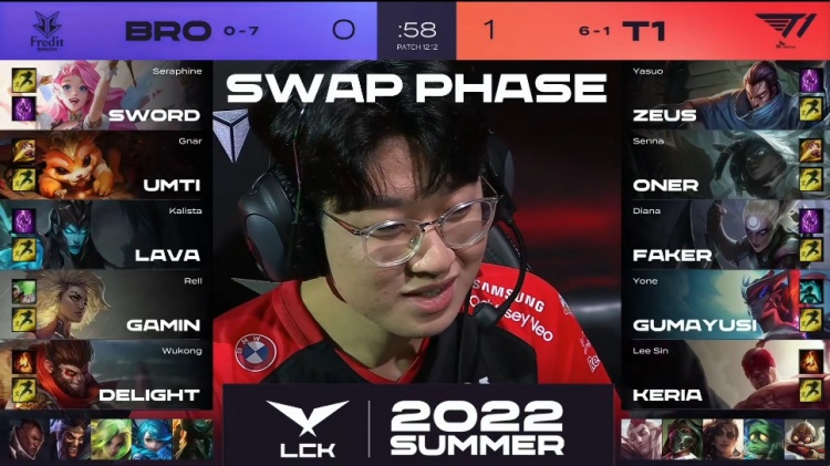 🎮LCK：亚索永恩！孤儿兄弟砍翻剑皇 T1虐菜无情暴打BRO-直播吧zhibo8.cc