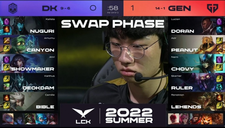 🎮LCK:Canyon死歌核弹大招毁天灭地 DK苦战40分钟战平GEN-直播吧