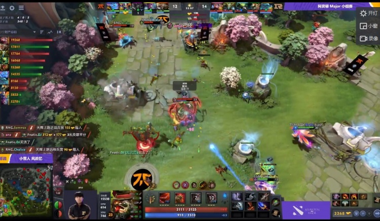 🎮阿灵顿Major:上帝极力屠夫一抗五泉水洗澡 RNG 1-0 Fnatic-直播吧