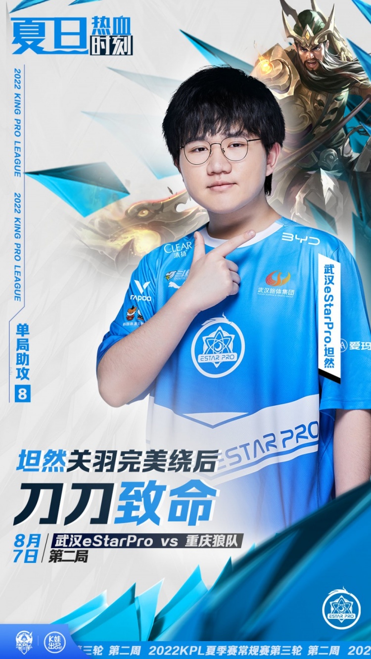 KPL第九周热血时刻：eStarPro.清融 不知火舞强势追击收割三杀-直播吧