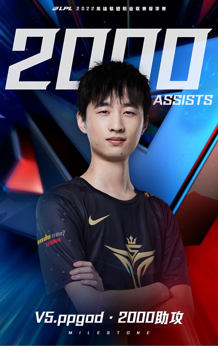 里程碑：ppgod达成LPL 2000助攻成就-直播吧