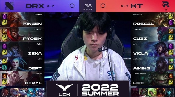 🎮LCK:Rascal远古巨鳄横行战场 DRX团战一碰就碎,KT先下一城-直播吧