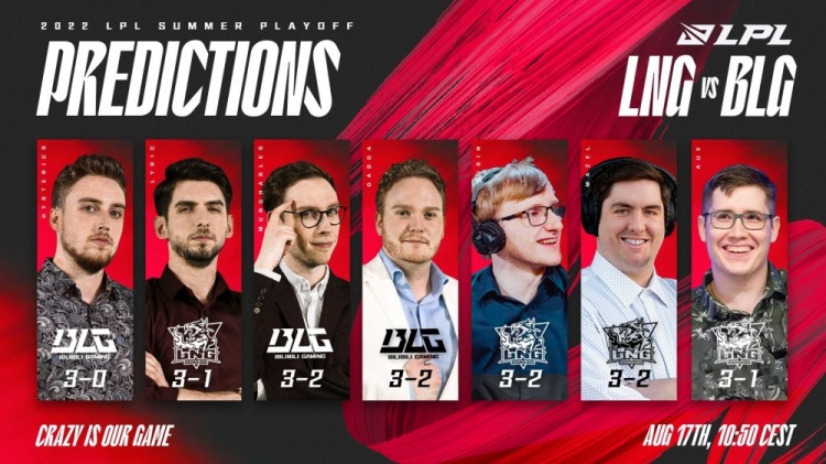 LPL英文流解说预测LNG vs BLG：四人看好LNG获胜 三人看好BLG胜利-直播吧