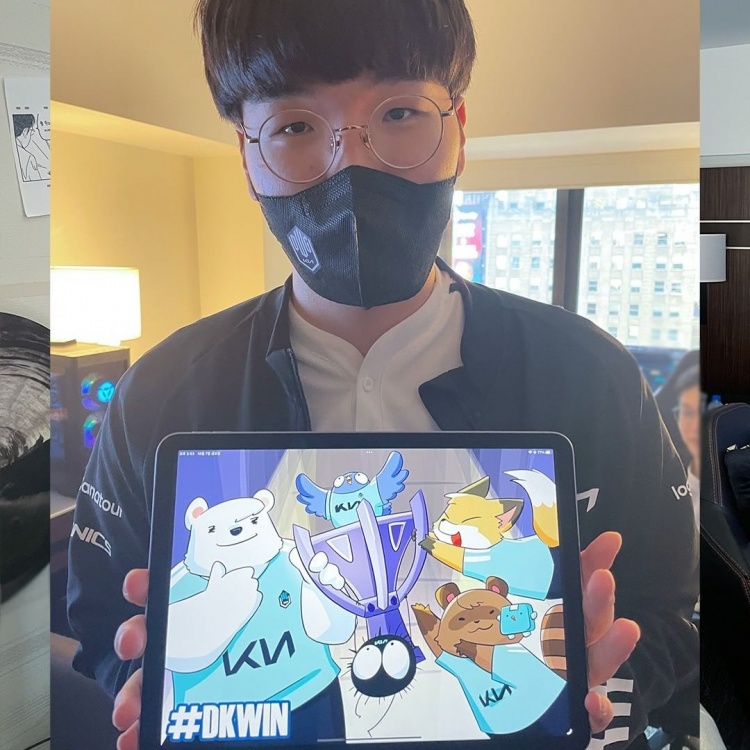 DK官方晒照：选手们选择的最棒加油应援图 托粉丝的福进了8强！-直播吧