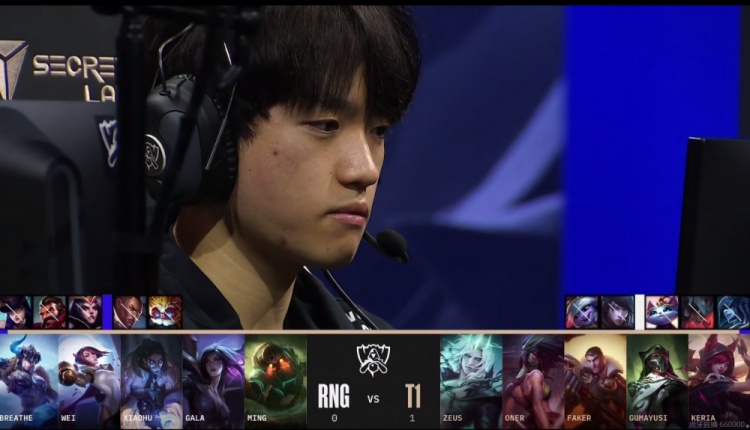 🎮Zeus自信杰斯无作用RNG大好局面团战失误 T1远古龙成功翻盘-直播吧