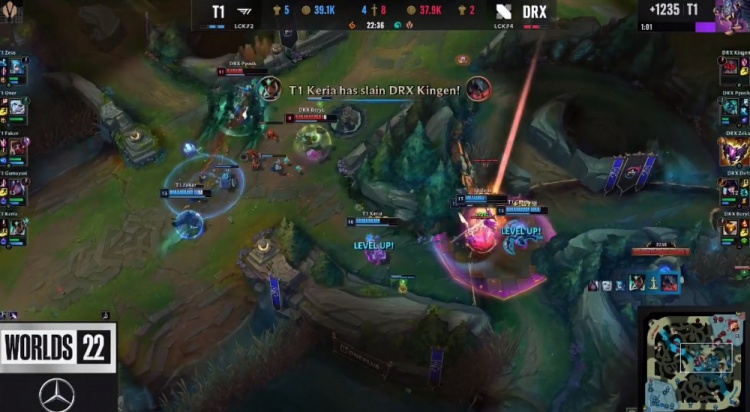 🎮Faker传送偷家未果 Deft最后一舞登顶 DRX击败T1夺得S12冠军-直播吧