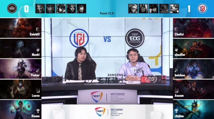 🎮Nest预选赛：Leave闪现向前鬼手戏命斩双杀 EDG1-1LGD-直播吧