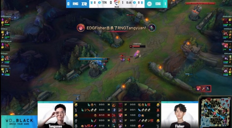 🎮Nest全国电竞大赛：Fisher佐伊弹无虚发 EDG下重手速胜RNG-直播吧