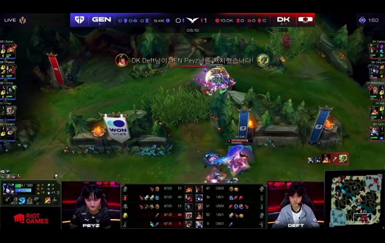 🎮LCK：超威阿卡丽小龙团打出关键操作锁定胜局！GEN 1-0 DK-直播吧
