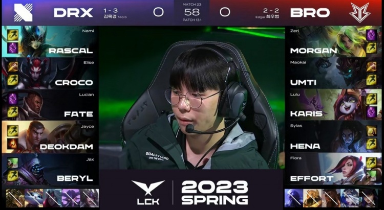 🎮deokdam毫无存在感BeryL决胜局伤敌八百自损一千 LSB胜DRX-直播吧