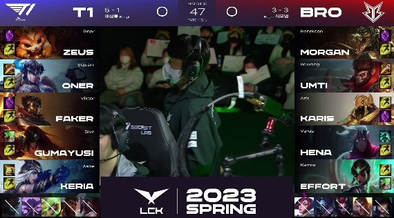 🎮LCK:Oner猪妹抢龙建功 小吕布轮子妈弹射收割 T1先下一城-直播吧