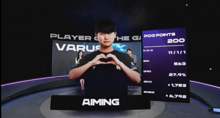 🎮Aiming维鲁斯线上团战爆杀Deft炸弹人抗压无作为 KT扳回一局-直播吧