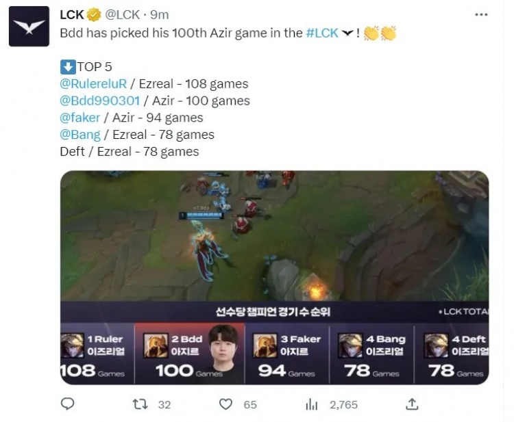 Bdd迎来沙皇百场里程碑 但未超越Ruler使用EZ的108次记录-直播吧