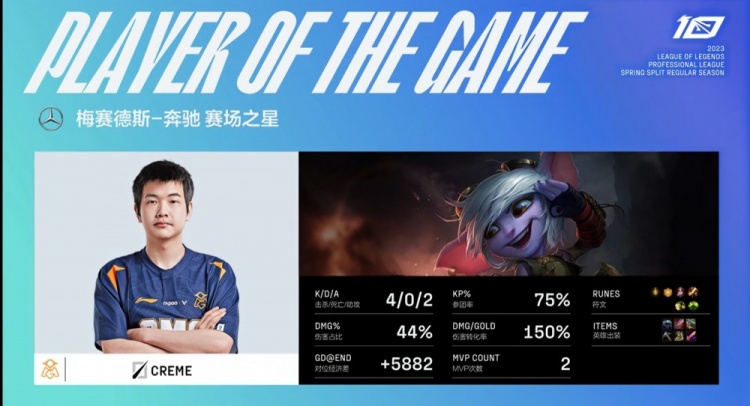 🎮教练看上兵法了！OMG算计成功Creme小炮爆炸输出终结TT四连胜-直播吧