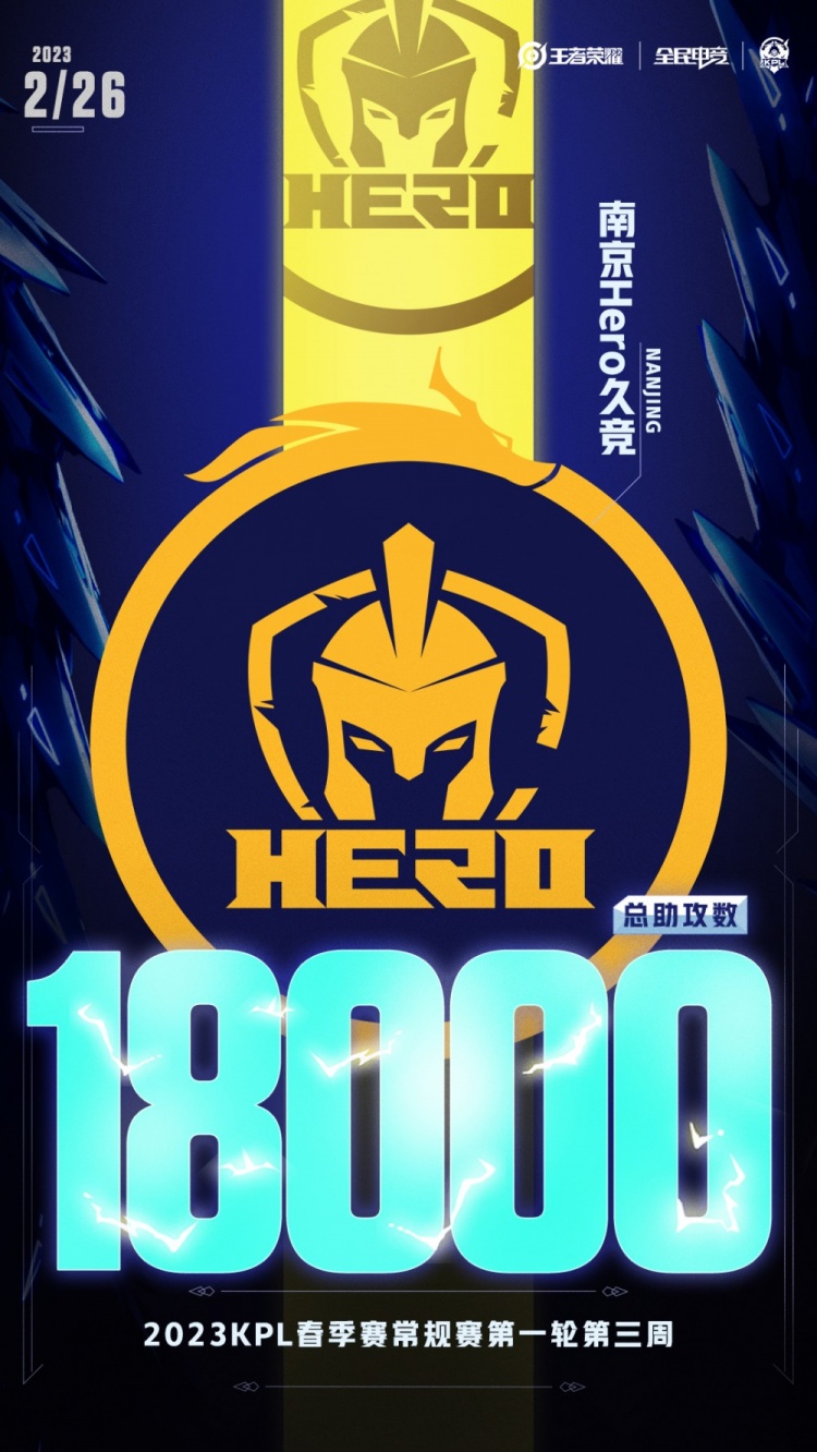 里程碑达成！南京Hero久竞达成KPL赛场18000助攻成就-直播吧