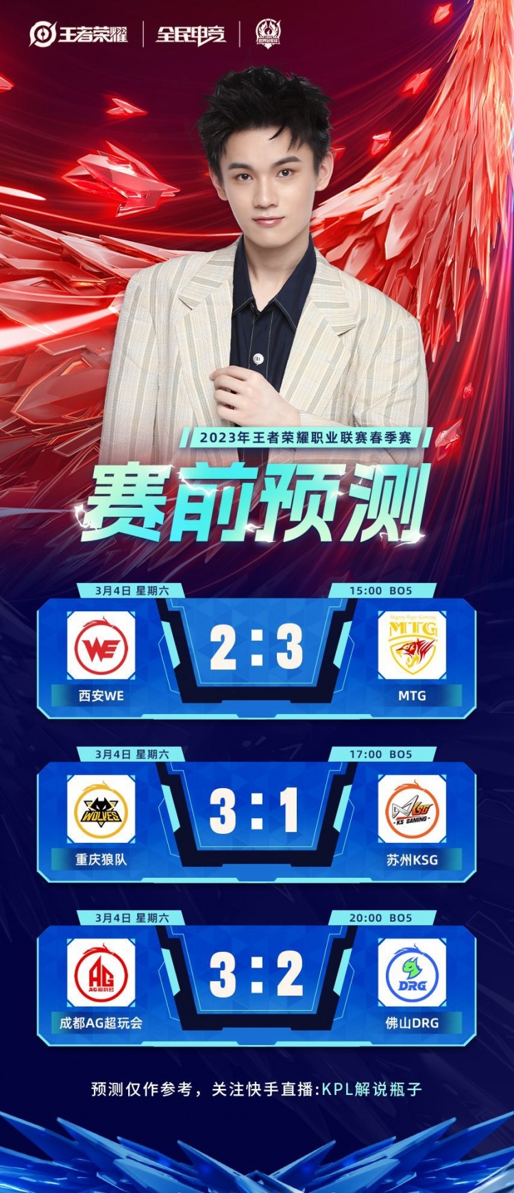 解说瓶子KPL形势分析：AG和DRG谁赢谁进S组，RW赢一局进S-直播吧