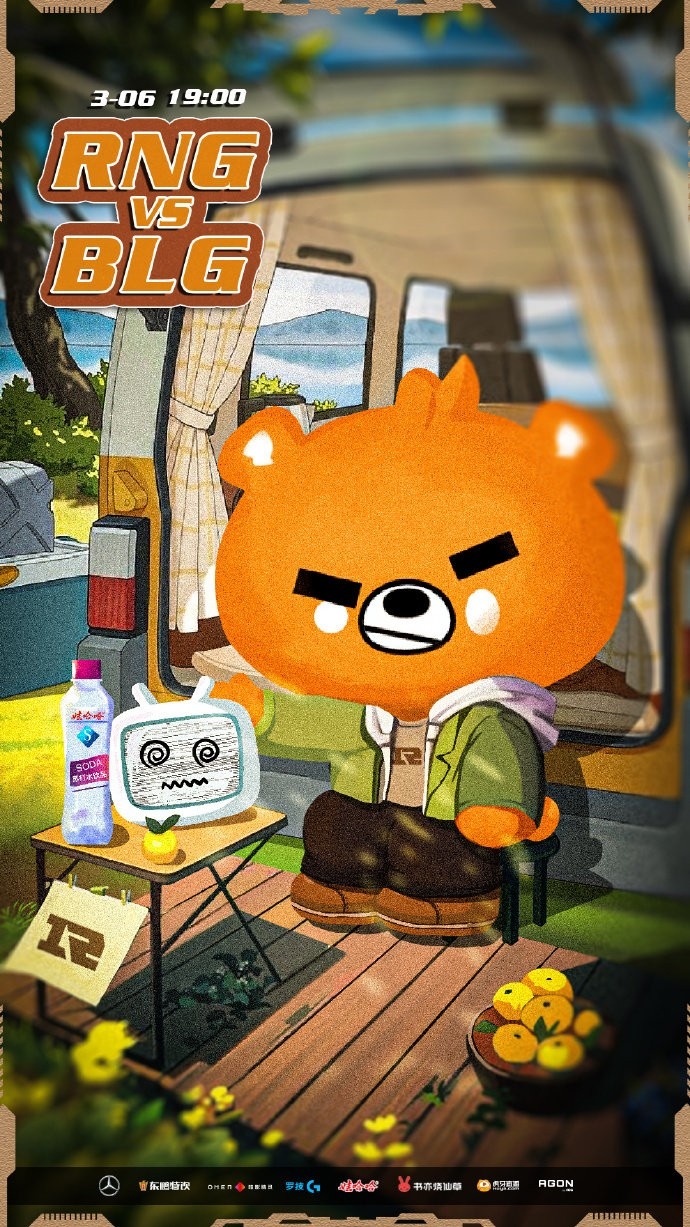 RNG对战BLG赛前海报：RNG【这是一个旧电视】BLG【前浪与后浪】-直播吧
