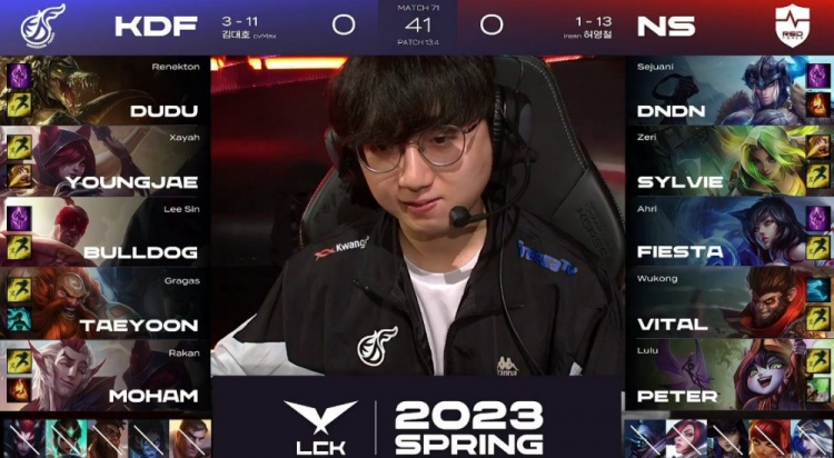 🎮LCK春季赛：双C发力更胜一筹 KDF二比一击败NS-直播吧