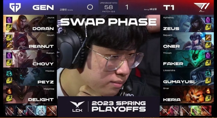 🎮Chovy杰斯重炮轰鸣难救主 Faker丽桑卓绝命开团 T1翻盘拿次局-直播吧