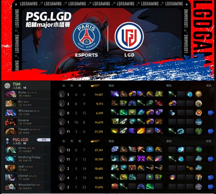 🎮NTS蓝猫对线团战重拳出击 三核体系出山结束战斗 LGD 1-0 TSM-直播吧