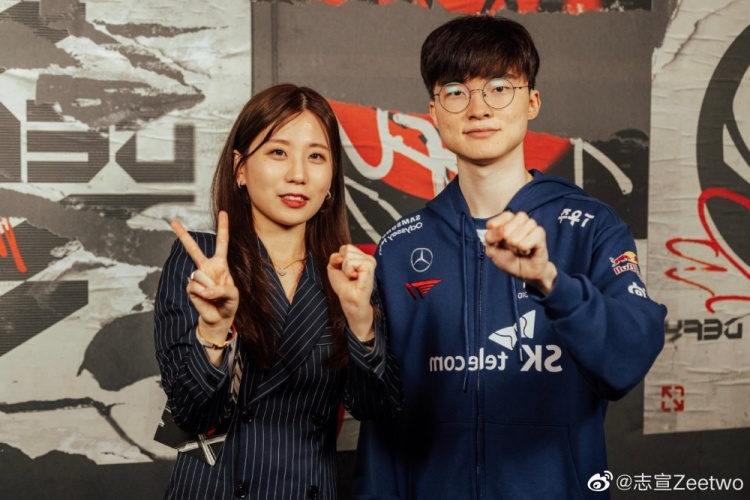 LCK女主持、Bang未婚妻志宣晒照：恭喜Faker 第二百场的比赛～-直播吧