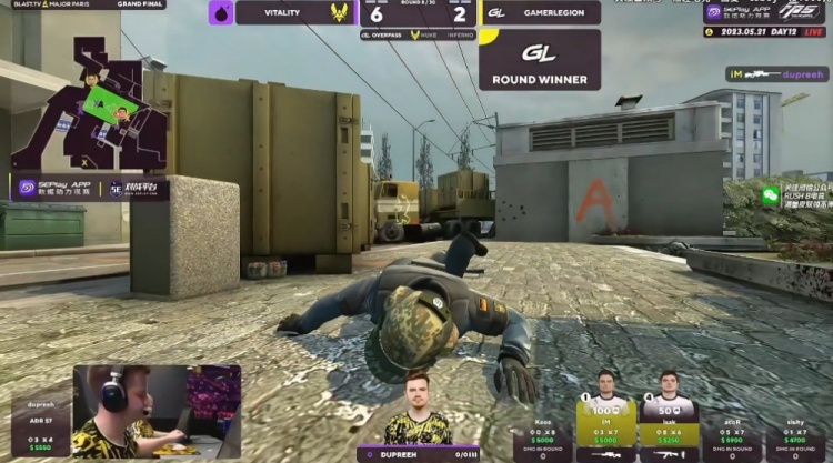 🎮CSGO:全员起飞！稳健的apex恐怖如斯！VIT 16-6 GL-直播吧