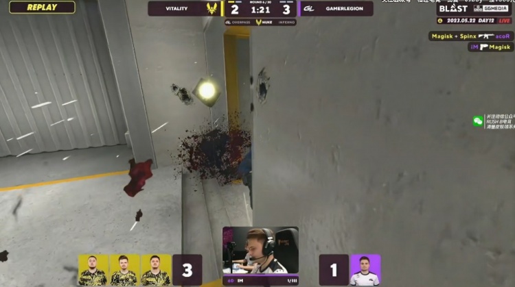 🎮CSGO:天选之子ZywOo无解大狙带队翻盘捧杯！VIT 16-13 GL-直播吧