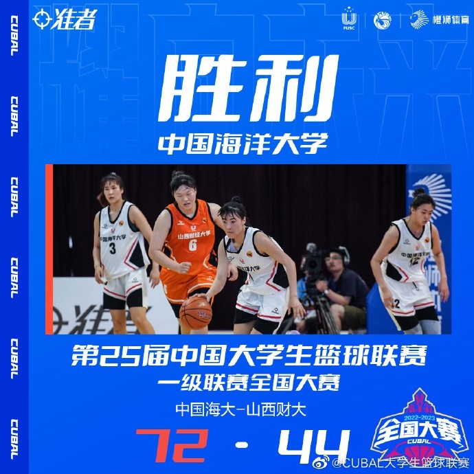 🏀CUBAL女子全国淘汰赛-苏丹18+11 中国海大胜山西财大晋级8强-直播吧