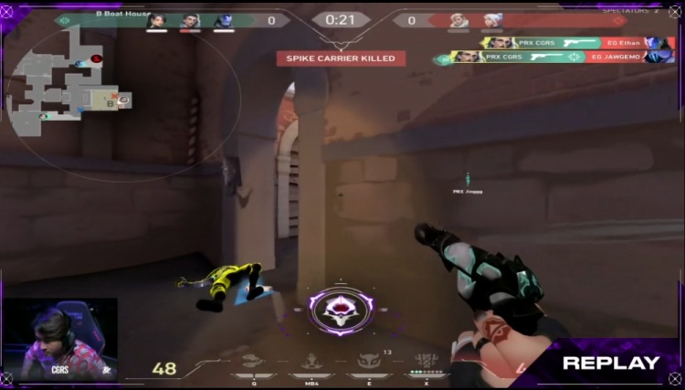 🎮无畏契约：Demon1捷风飓刃秀翻全场！EG 3-2 PRX挺进决赛-直播吧