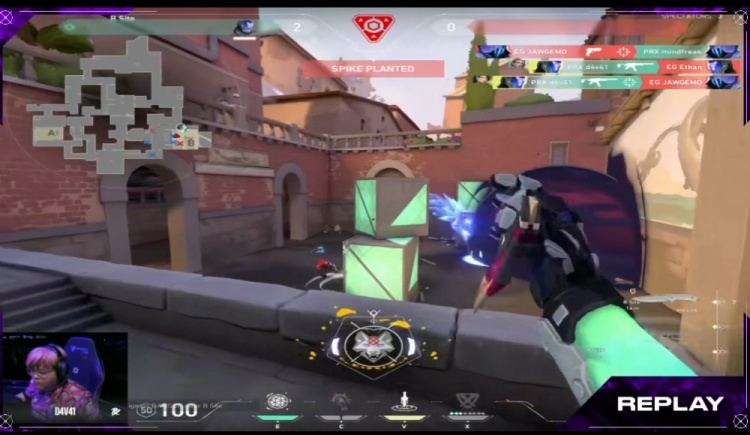 🎮无畏契约：Demon1捷风飓刃秀翻全场！EG 3-2 PRX挺进决赛-直播吧