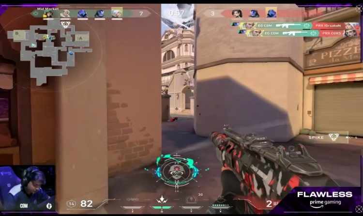 🎮无畏契约：Demon1捷风飓刃秀翻全场！EG 3-2 PRX挺进决赛-直播吧