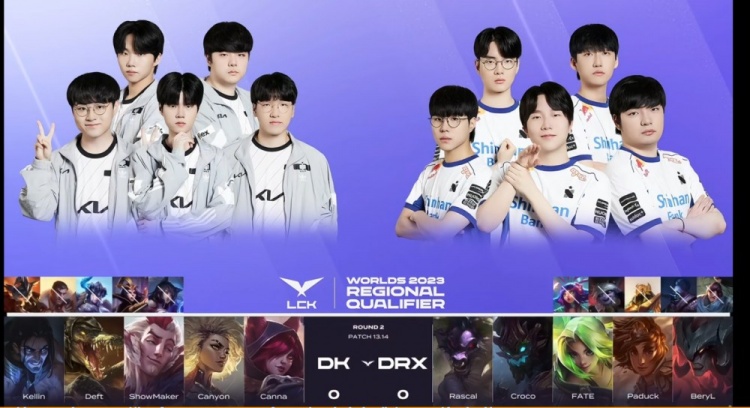 🎮ShowMaker塞拉斯只偷牛头大招 Deft霞团战收割 DK轻松拿首局-直播吧