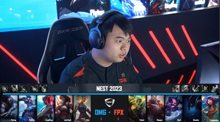 🎮NEST半决赛：Flying宗师之威暴打Longmao OMG2-1FPX晋级决赛-直播吧