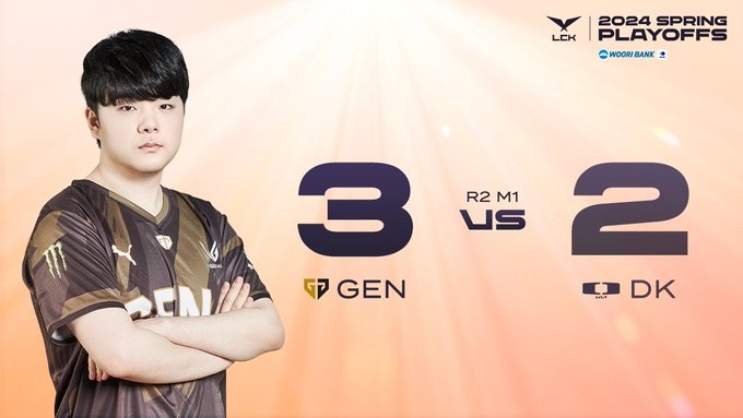 🎮拒绝爆冷！Chovy岩雀临危受命Kiin奎桑提冲锋陷阵 GEN击败DK-直播吧