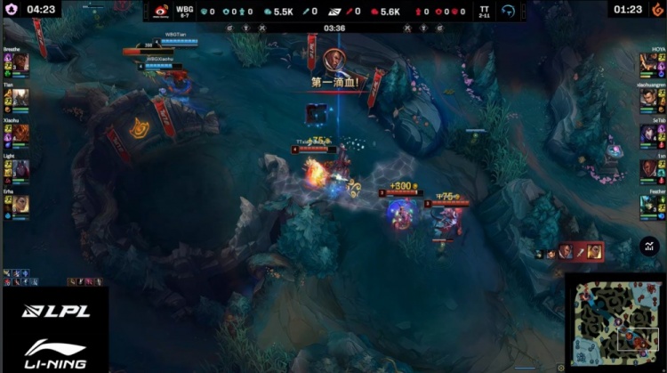 🎮小天潘森开谁谁死 Light韦鲁斯爆杀 TT全员神游 WBG赢首局-直播吧