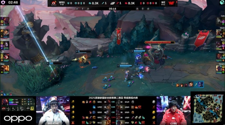 🎮Monki信手拈来zed爆斩Light Taeyoon卢仙滑步乱秀 WE横扫WBG-直播吧