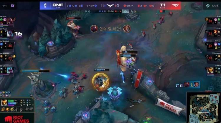 🎮好变态的1-14！DNF拿下纯种电龙魂反而被团灭 T1横扫DNF-直播吧