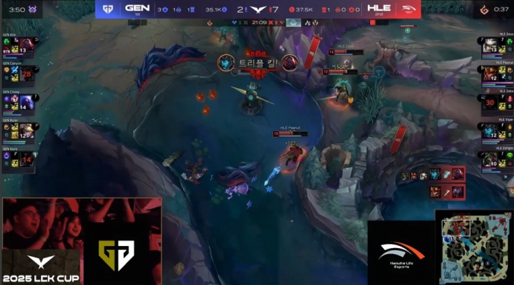 🎮Viper好棒！卡莉丝塔两轰3杀 小花生火锅狂盖Chovy HLE拿赛点-直播吧